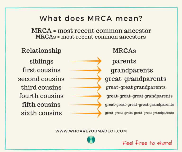 What Does MRCA Stand For in Genealogy? - Who are You Made Of?