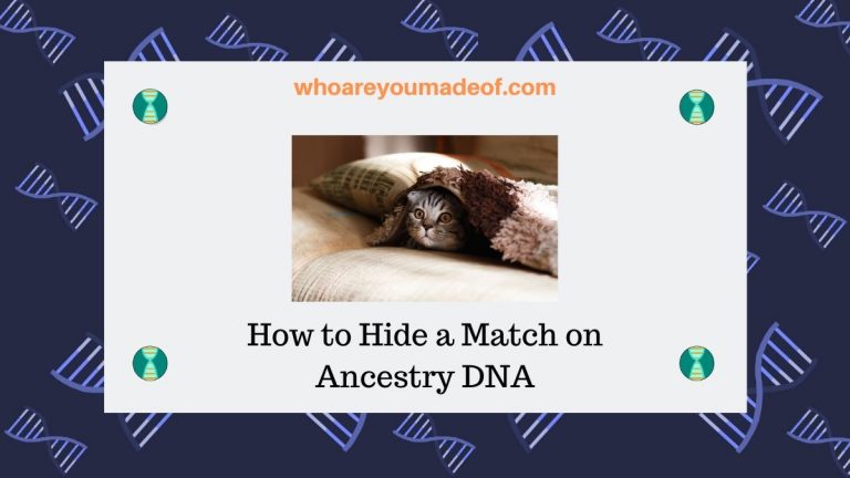 How to Hide a Match on Ancestry DNA - Who are You Made Of?