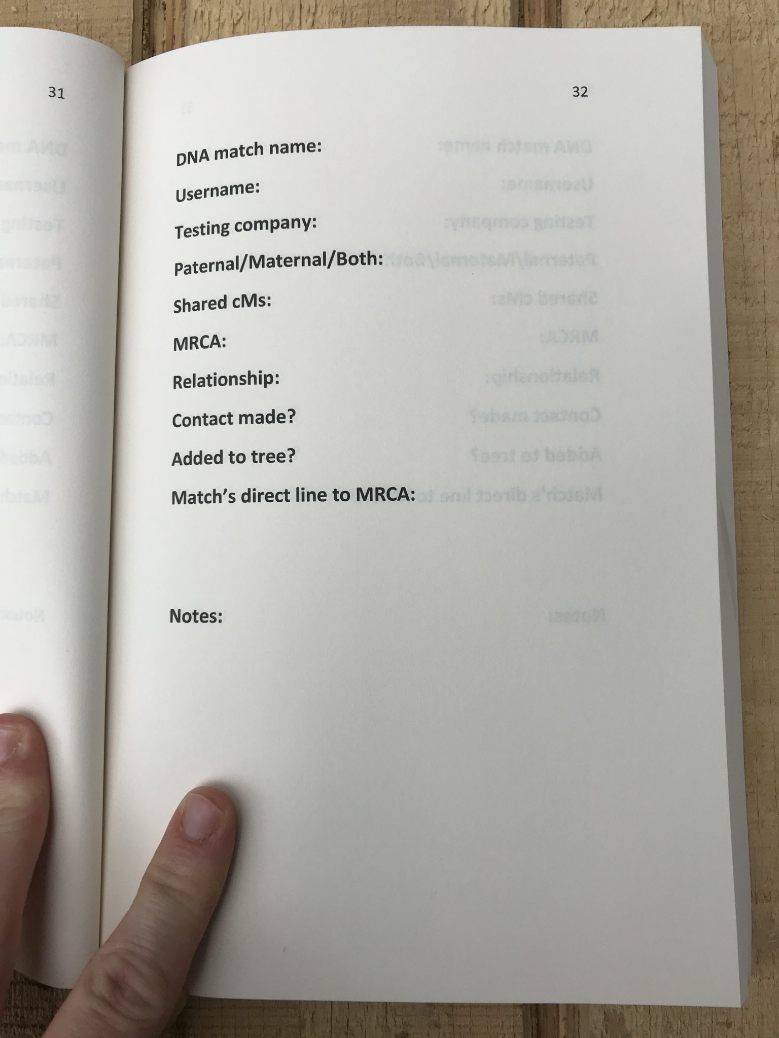 A Journal for Organizing DNA Matches - Who are You Made Of?