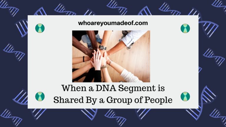 When a DNA Segment is Shared By a Group of People - Who are You Made Of?