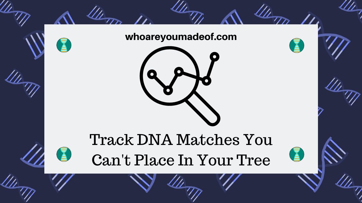 Track DNA Matches You Can't Place In Your Tree - Who are You Made Of?